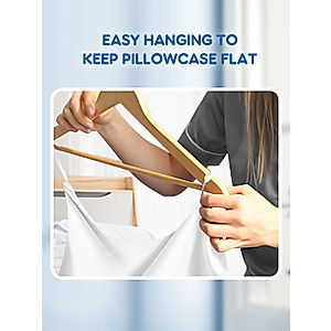 Mulberry Silk Pillowcase for Hair and Skin, SGMSILK 22 Momme Natural Silk Pillow Cases with Zipper, 6A Soft and Smooth Single Sided Pure Silk Pillow Cover (White, Queen 20"x30")