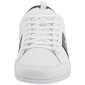 Lacoste Mens Chaymon Sneakers, White/White Leather, 9.5