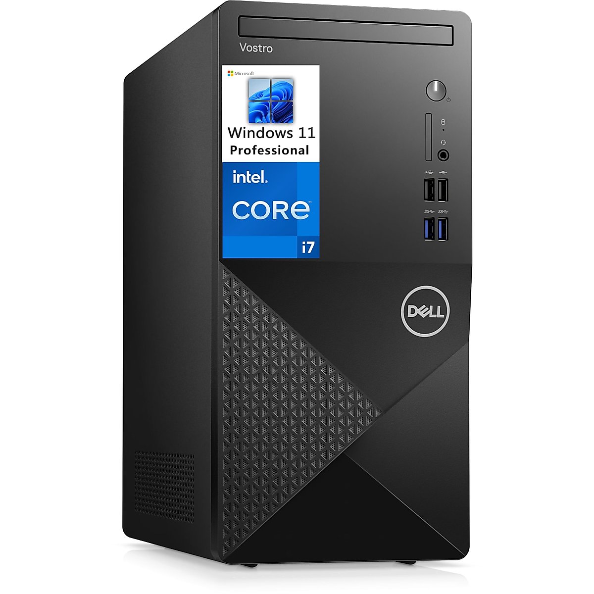 Dell Vostro 3910 Full Size Tower Business Desktop Computer, 12th Gen Intel 12-Core i7-12700, 16GB DDR4 RAM, 512GB PCIe SSD, WiFi, Bluetooth 5.0, Keyboard and Mouse, Windows 11 Pro, Black