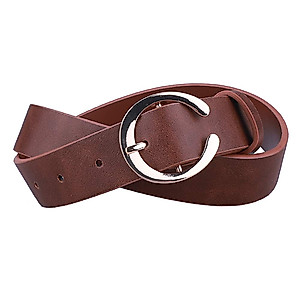 Earnda Leather Belt Women's Western Brown Large