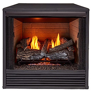 ProCom PC32VFC 32-Inch Universal Ventless Fireplace Insert, Use with 18-Inch or 24-Inch Natural Gas or Liquid Propane Log Sets, Black