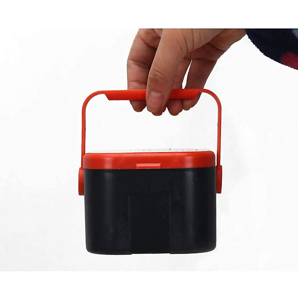 Toasis Fishing Live Bait Box Worm Storage Container Plastic Case with Tweezer (Red)