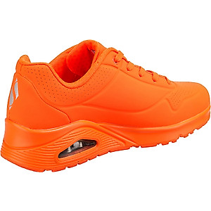 Skechers Women's Uno-Night Shades Sneaker, Orange, 8