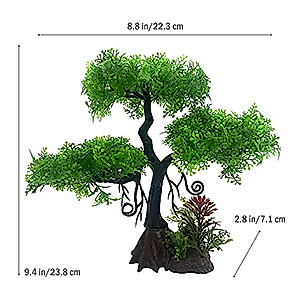 MiukingPet Artificial Aquatic Plants Fishtank Decorations Aquarium Decorations,Applicable to Office and Household Simulation Fish Tank Plants (Green)