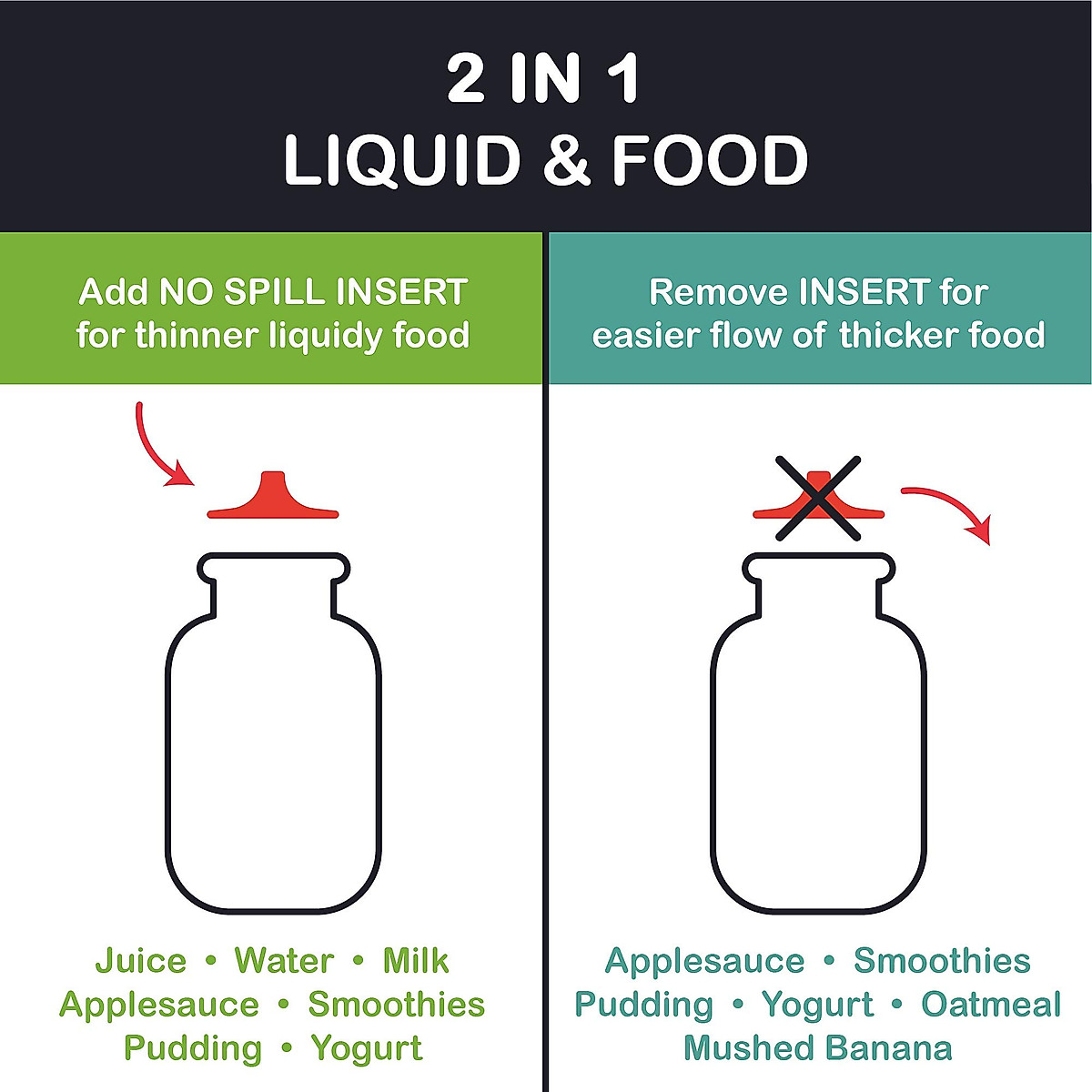 Pink 6 oz Squeasy Snacker Spill Proof Silicone Reusable Food Pouch - for Both Soft Foods and Liquids - Water, Apple Sauce, Yogurt, Smoothies, Baby Food - Dishwasher Safe