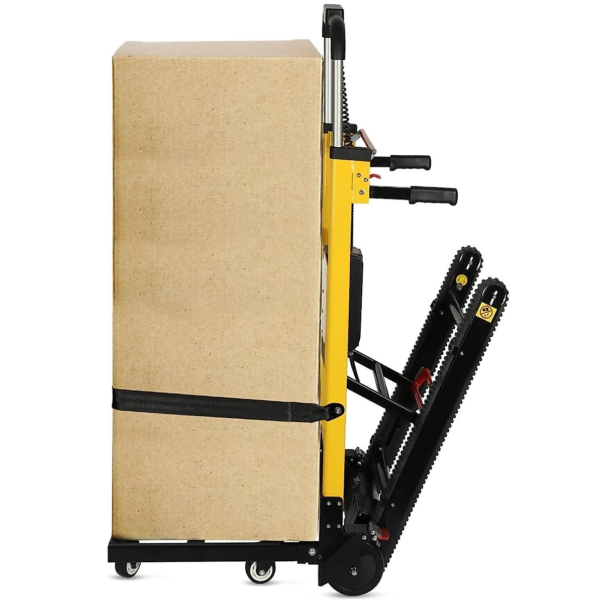 Electric Stair Climbing Hand Trucks Dolly Cart - Load 441 lb - Heavy Duty Folding Stair Climber Cart Hand Trolley - with 6 Wheels - Motor Battery Powered for Furniture Goods Moving