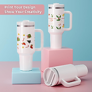 MURRICON 40 oz Tumbler with Handle and Straw,Stainless Steel Sublimation Tumblers with Handle,Vacuum Insulated Travel Mug with Lid,for Coffee and Beverages