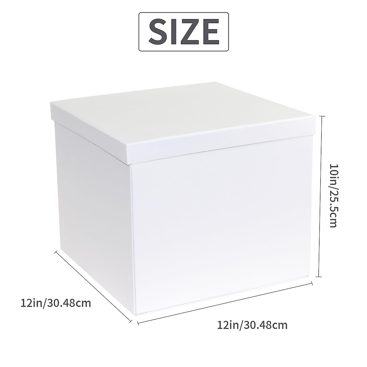 YINUOYOUJIA Large Gift Box 12x12x10 Inches,White Gift Boxes for presents,Birthday Gift Box,Present box Gift Box Packaging for Valentine's Day,Mother's Day,Christmas,Anniversaries…
