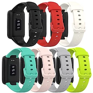 FitTurn Bands Compatible with Xiaomi Mi Band 7 Pro Watch Replacement Soft Durable Colourful Silicone Watch Band Sports Strap Wristband for Mi Band 7 Pro Smartwatch Accessories
