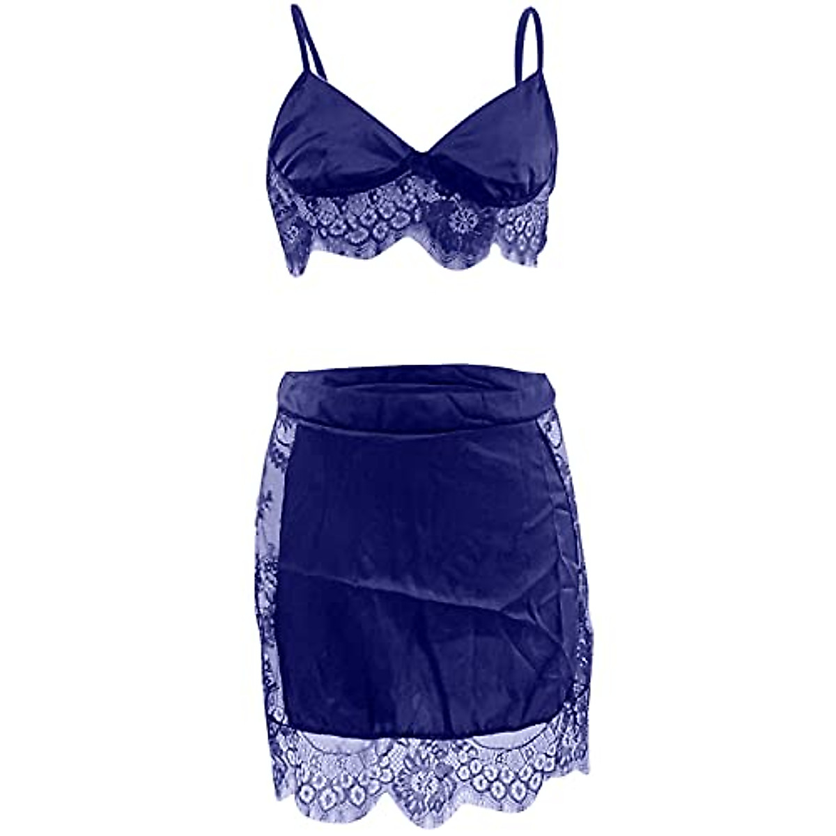 wodceeke Womens Exotic Corset Chemise Bodysuit Bralette Nightwear juguetes sexual para sexo en pareja crotchless lingerie 236 (Blue, S)