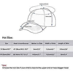 LANGZHEN Cotton Outdoor Toddler Girls Boys Plain Baseball Cap Baby Infant Structured Adjustable Hat for Kids Sun Hat (S-Red)
