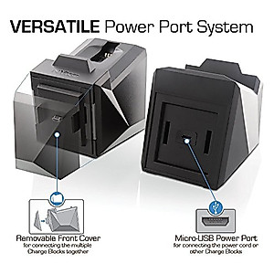 Nyko Charge Block Duo - 2 Port Controller Charging Station with Patented Charging Dongles and Micro-USB/AC Power Cord for PlayStation 4