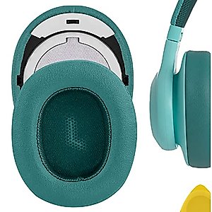 Geekria QuickFit Replacement Ear Pads for JBL E55BT Headphones Ear Cushions, Headset Earpads, Ear Cups Cover Repair Parts (Green)
