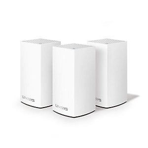 Linksys Velop Dual Band Intelligent Mesh WiFi System Ultra-Fast and Full-Strength Mesh Wi-Fi, Handles 50+ Devices, MU-MIMO Technology - White (AC1200)