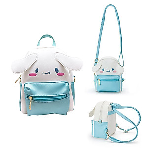 ZJYJING Anime Cartoon Mini Cute Shoulder Bag Backpack PU School Bag Handbag Kids Girls Cosplay (Blue)