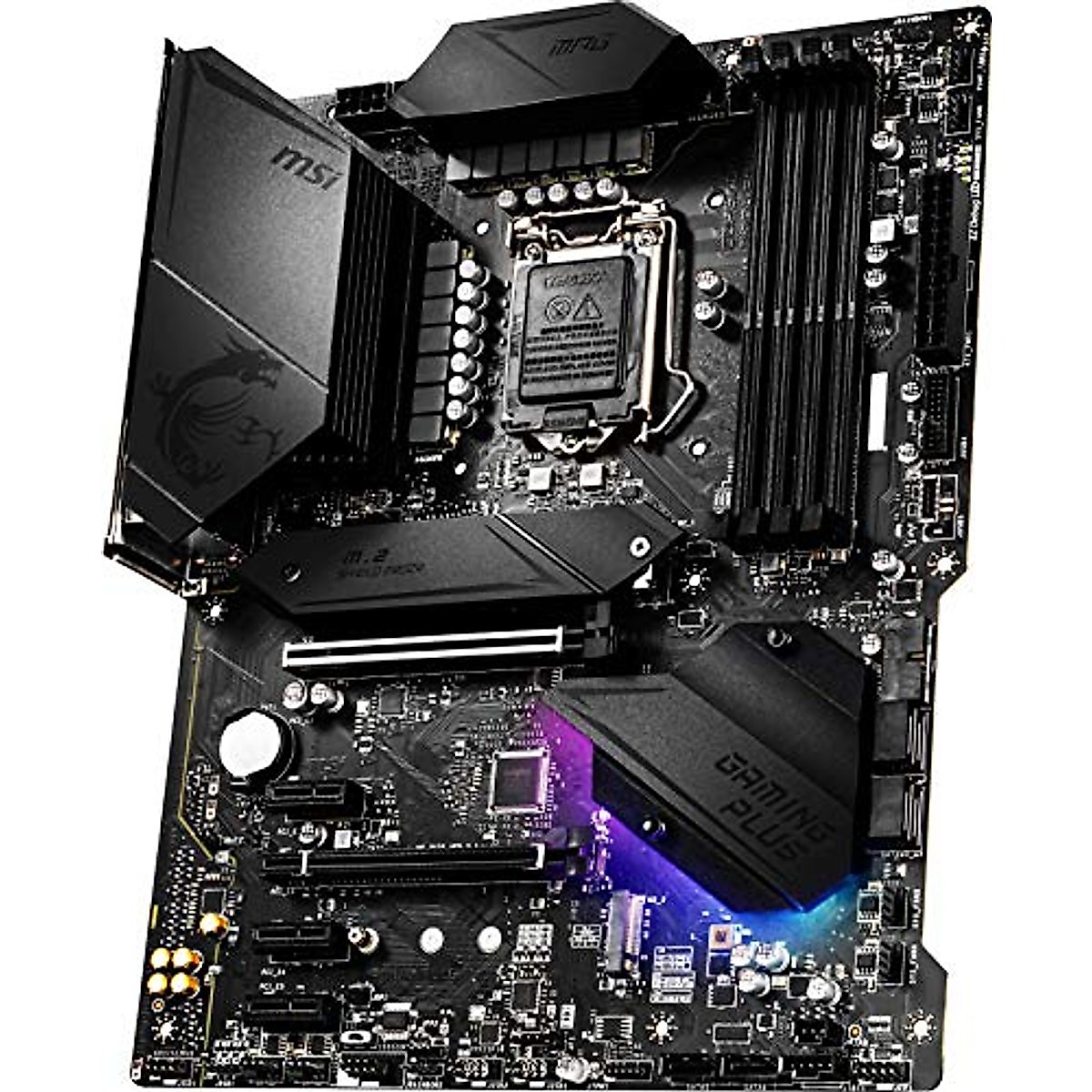 MSI MPG Z490 Gaming Plus Gaming Motherboard (ATX, 10th Gen Intel Core, LGA 1200 Socket, DDR4, CF, Dual M.2 Slots, USB 3.2 Gen 2, 2.5G LAN, DP/HDMI, Mystic Light RGB)