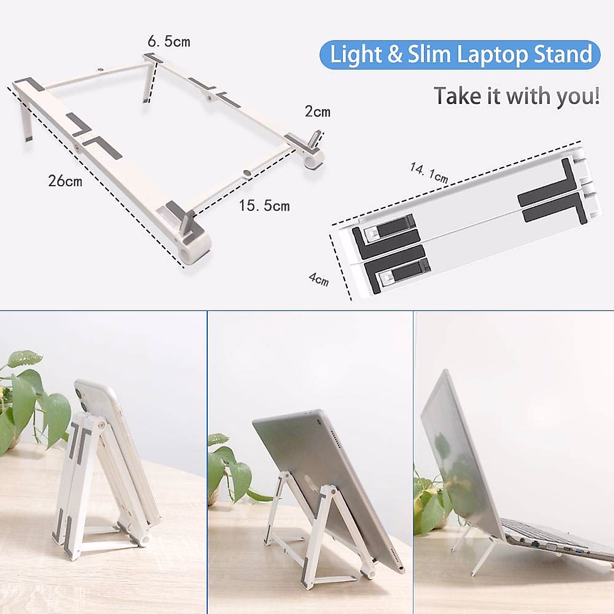 BoxWave Stand and Mount Compatible with ASUS ROG Zephyrus G14 WQXGA Laptop (GA402RJ) - Pocket Aluminum Stand 3-in-1, Portable, Multi Angle Viewing Stand - Metallic Silver