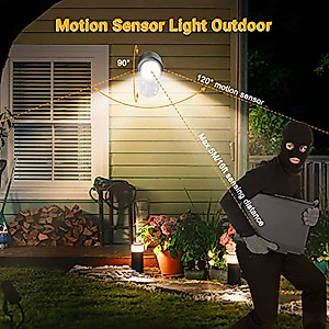 ASOFTY Motion Sensor Outdoor Light Battery Operated, 6 LED 1000 Lumen Wireless Spotlights with Remote Control, IP65 Waterproof 6000K Motion Security Light for Garage Yard Porch and Patio