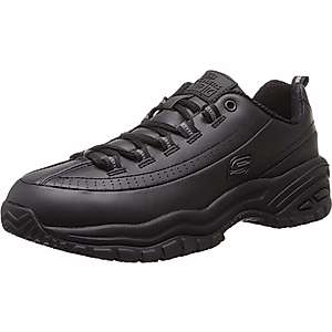 Skechers womens Soft Stride-softie health care and food service shoes, Black, 8 Wide US