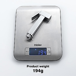 Ksunun Handheld Bidet Sprayer Square Cloth Diaper Sprayer, Brass Bidet Sprayer for Toilet with Water Pressure Control, Handheld Bidet Sprayer for Toilet Set,Chrome Plated