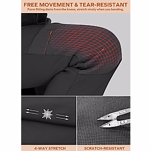 Ewedoos Snow Pants Womens Ski Pants Waterproof Insulate Softhell Fleece Lined Winter Hiking Snowboard Zipper Bottom Leg Black