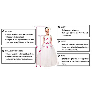 WDE Formal Little Girls Long Pageant Dresses Prom Ball Gown Gold Lace Tulle(12,Hot Pink)