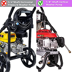Vertical Pressure Washer Pump 7/8" Shaft Compatible with Homelite 308653052, 308653006, 308653054, 308653093 and more Max 3100 PSI 2.5 GPM Power Washer Pump