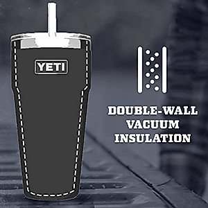 YETI Rambler 26 oz Straw Cup, Vacuum Insulated, Stainless Steel with Straw Lid, Seafoam