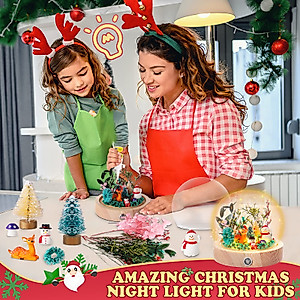 Ahousme Christmas Decorations Night Light Dreamy Snowman Elk DIY Arts and Craft Kits Girls Boys Toys Nightlight Novelty Project Art Kits LED Decor for Kid Age of 6-12 Years Toys for Girls Boys