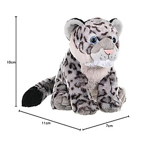 Wild Republic Snow Leopard, Cuddlekins, Stuffed Animal, 12 inches, Gift for Kids, Plush Toy, Fill is Spun Recycled Water Bottles