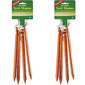 Coghlan's 4-Pack Ultralight Aluminum Tent Stakes, 9" (2-Pack)