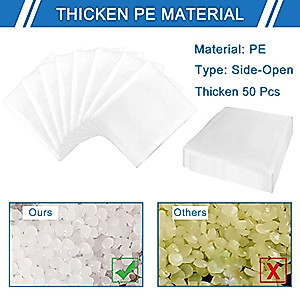 METCRY 50 Pieces of Plastic Sheeting for Body Wraps, 83x47 Inch Thick Plastic Sheeting for Body Wraps, Disposable Film Bathtub Sauna Accessories for Beauty Salon Spa Sauna