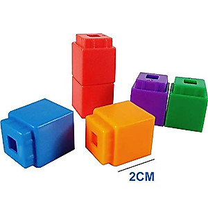 RAINBOW TOYFROG Math Manipulatives Counting Cubes, Educational Number Blocks, Kindergarten Learning Activities Math Cubes, Set of 100 Number Blocks Toys for Kids Ages 3 Above…