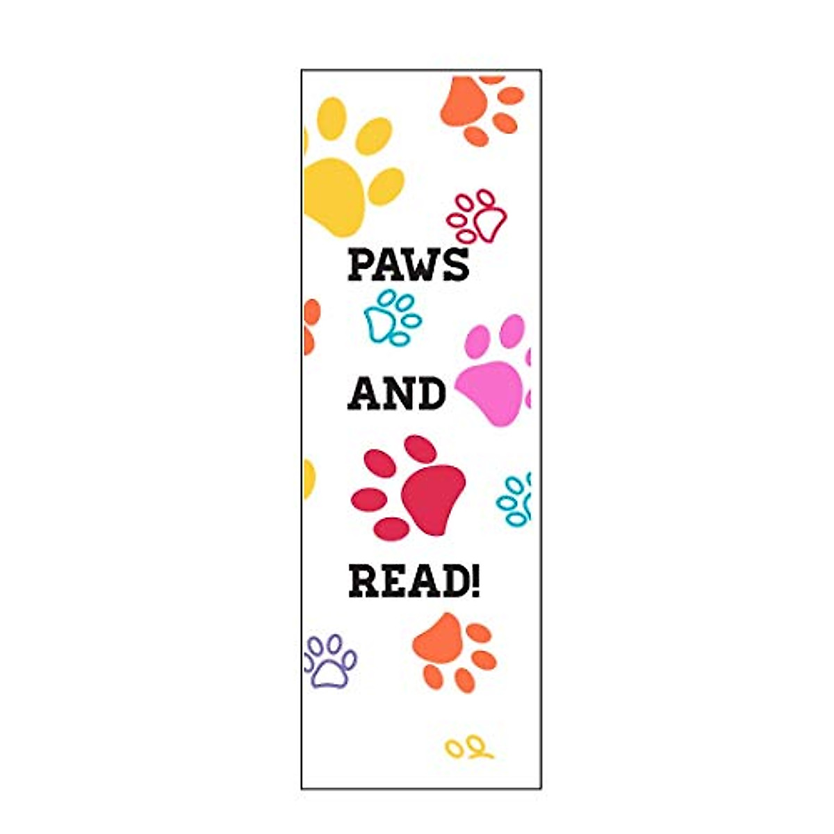 Paws and Read Encourage Reading Bookmarks for Kids Students Teachers Schools Dog Paw Book Marks Classroom Supplies Bulk (50 Count)
