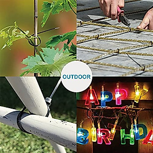 Zip Ties Assorted Sizes(4”+6”+8”+12”), 2000 Pack, Black Cable Ties, UV Resistant Wire Ties by ANOSON