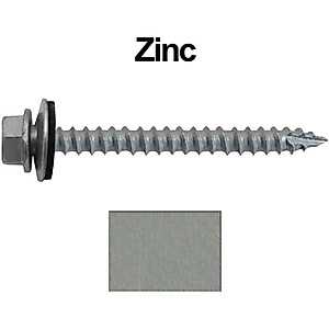 #14 Metal Roofing Screws: (250) Screws x 2-1/2" Galvanized Hex Head Sheet Metal Roof Screw. Self Starting Metal to Wood Sheet Metal Screws with EPDM Washer. for Corrugated Roofing