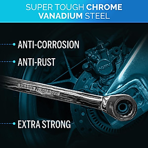 TOOLGUARDS Complete Ratcheting Wrench Set 33pcs - Metric and Standard - Combination Ratchet Wrench Set - 100% Lifetime Satisfaction Guarantee - Large