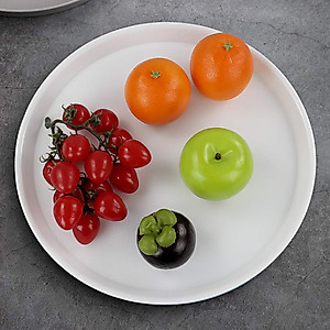 Jekiyo Plastic Round Trays for Serving, 13.5 Inches, 6 Packs