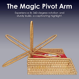 Rattan Napkin Holder, Handcrafted Flat Napkin Holder Basket, Napkin Holder For Kitchen Tables, Indoor And Outdoor, Picnic, Restaurants, Cafe, Home Decor, Napkin Size 7x7in (Elite Pattern)