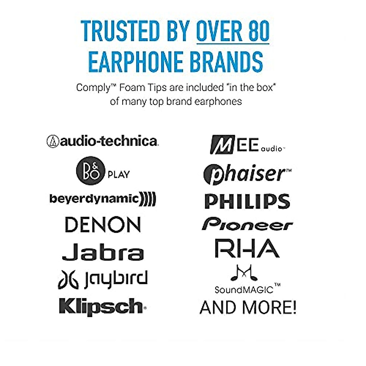 Comply Comfort Plus Tsx-400 Memory Foam Earphone Tips, Noise Reducing Replacement Earbud Tips, Secure Fit (Medium, 3 Pair), Black (29-40111-11)