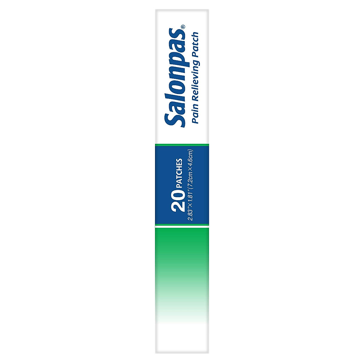 Salonpas Pain Relieving Patch, 20 Count, for Back, Neck, Shoulder, Knee Pain and Muscle Soreness, 8 Hour Pain Relief