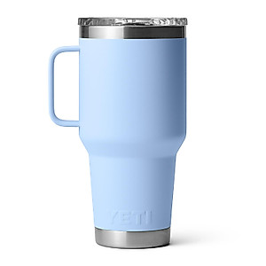 YETI Rambler 30 oz Travel Mug, Stainless Steel, Vacuum Insulated with Stronghold Lid, Big Sky Blue