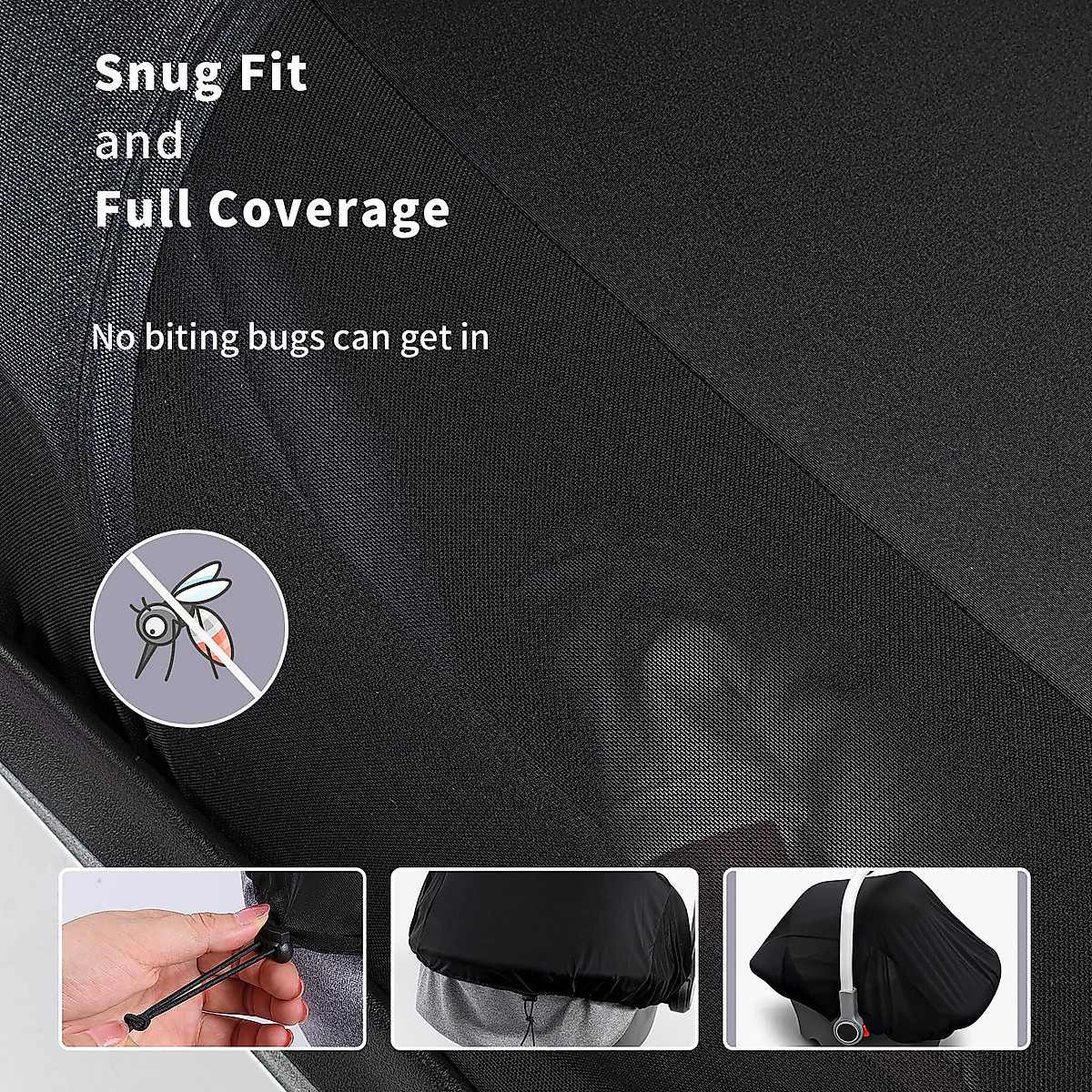 Baby Car Seat Cover Infant Car Seat Sun Cover Baby Car Seat Canopy Cover-Shield Strong Sunlight and Cut 96% UV Rays