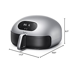 Typhur Dome Air Fryer, No.1 Cooking Speed Large Air Fryer with Superior Airflow, Self-cleaning Smart Digital Air Fryer with Dishwasher Safe Basket for Quick Easy Meals, Up to 32 Chicken Wings Capacity