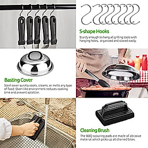 Griddle Accessories Kit, 38PCS Flat Top Grilling Tools Set for Blackstone and Camp Chef,Stainless Steel Grill BBQ Spatula Kit Cooking Utensils Set with Carry Bag for Men Women Outdoor Barbecue Camping
