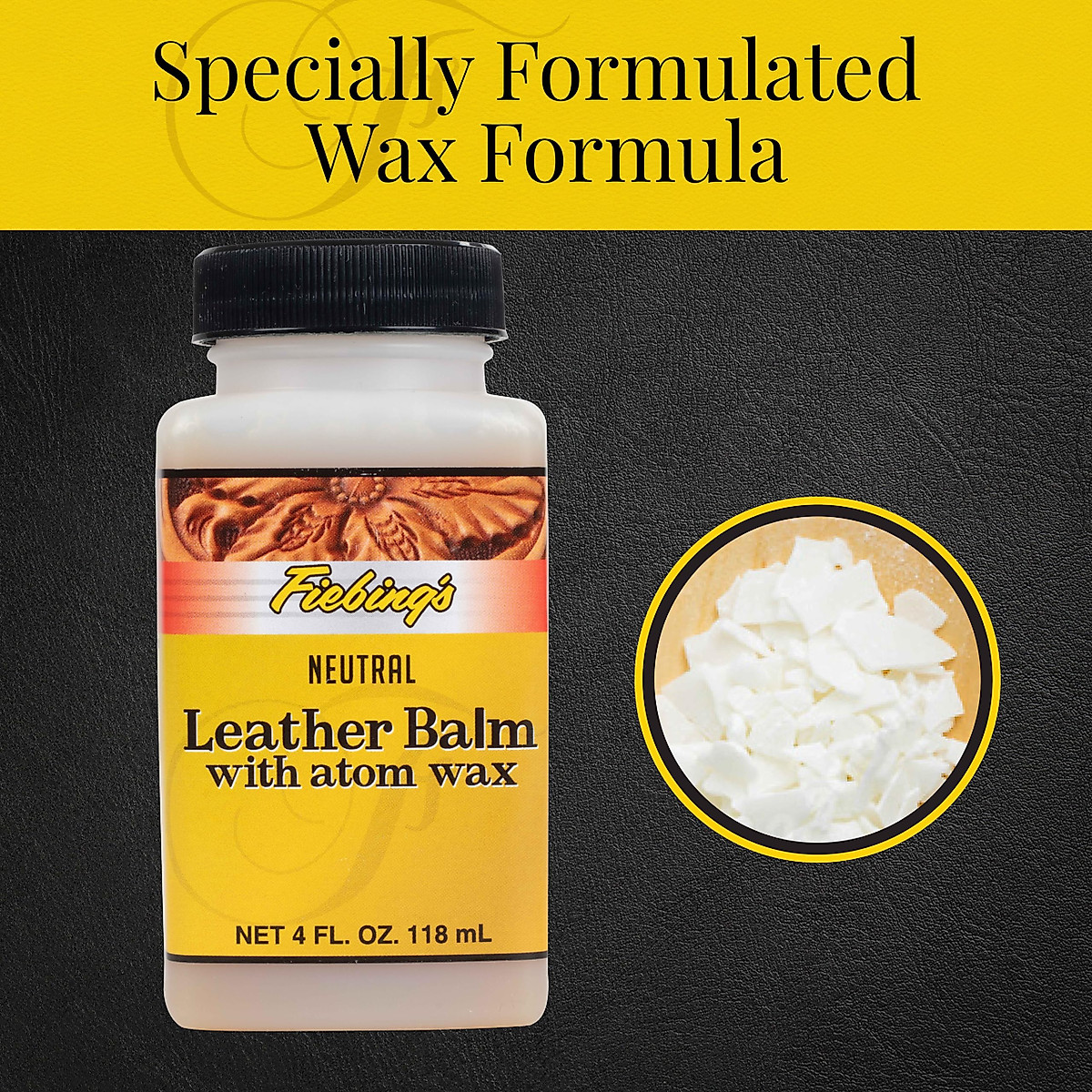 Fiebing's Leather Balm with Atom Wax Neutral, 4 oz