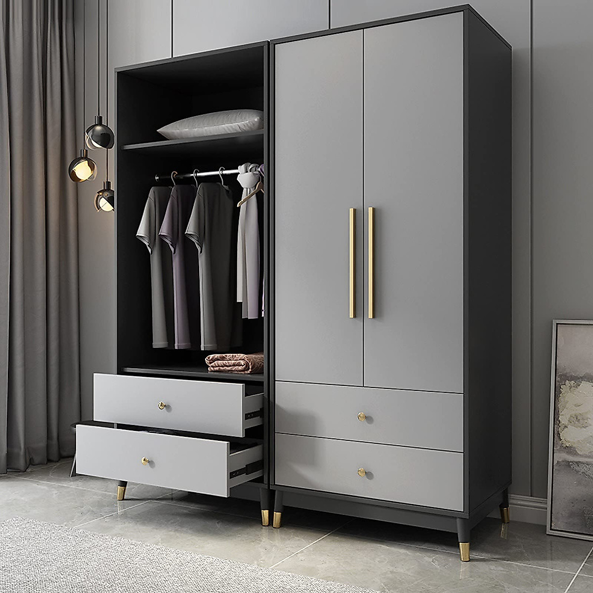 17.51" x118"Grey Wallpaper Peel and Stick Wallpaper Removable Self Adhesive Grey Contact Paper for Cabinets Bedroom Bathroom Wall Covering Matte Textured Waterproof Wallpaper DIY Decorative