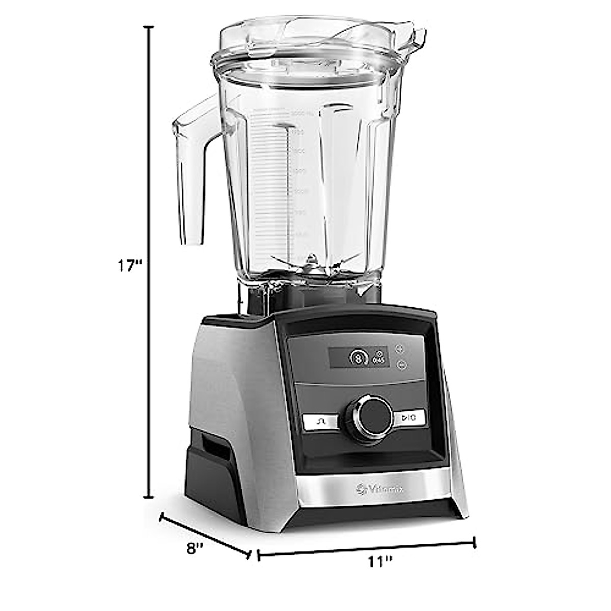 Vitamix Con A3300 Ascent Series Smart Blender, Professional-Grade, 64 oz. Low Profile Container, Brushed Stainless Finish