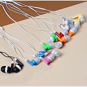 TJZXGUI 8 Pack Bulk Earbuds Headphones Wholesale Earphones Disposable Ear Buds Bulk Headphones for School Classroom Students (Multi Colored)