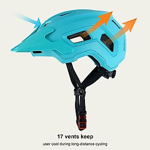 OUWOR Road & Mountain Bike MTB Helmet for Adult Men Women Youth, with Removable Visor and Adjustable Dial (Camouflage Green)